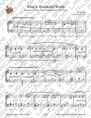 What a Wonderful World - Easy Piano